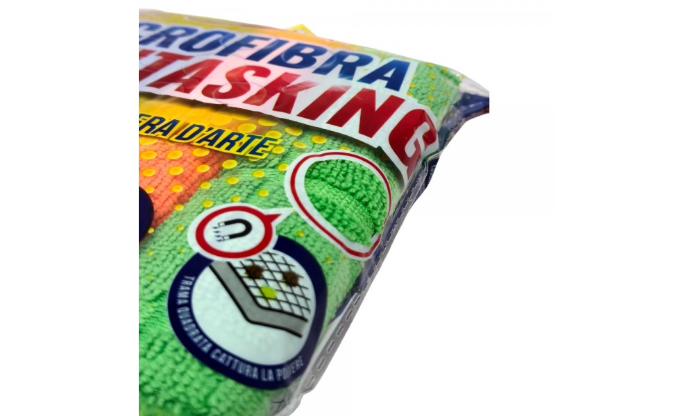 PANNI MICROFIBRE MULTITASKING 4 pz 32x32 PER TUTTI GLI USI